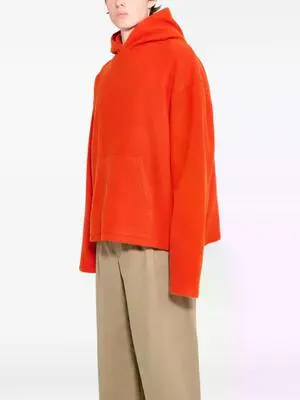 RIER Front-pocket Virgin Wool Hoodie - Orange
