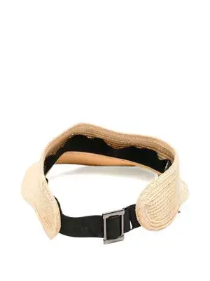 Borsalino Logo Appliqué Visor - Neutrals