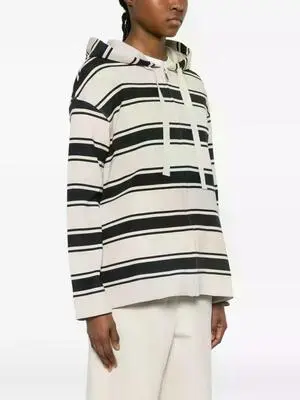 Max Mara Striped Zip Up Hoodie - Blue