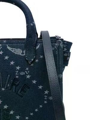 Zadig&Voltaire Angel Xs Monogram Jacquard Tote - Blue