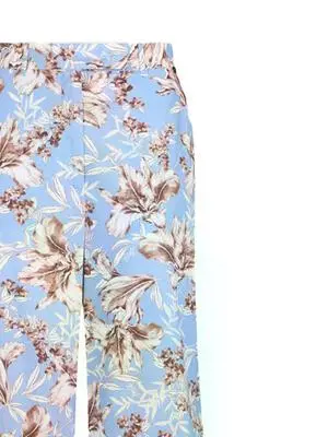 Liu Jo Floral-pattern Trousers - Blue