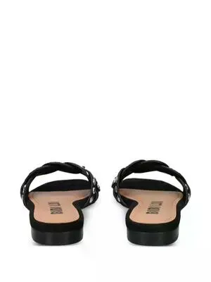 BIBI LOU Studded Braided Sandals - Black