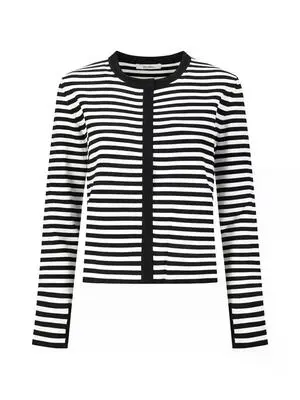 Max Mara Striped Cardigan - Black