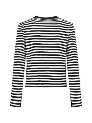 Max Mara Striped Cardigan - Black