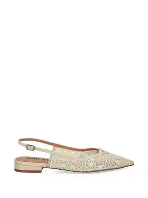 BIBI LOU Xaia Lace Pointed Pumps - Neutrals