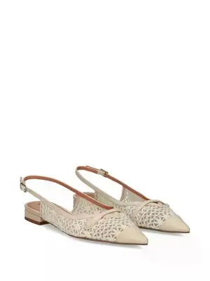 BIBI LOU Xaia Lace Pointed Pumps - Neutrals