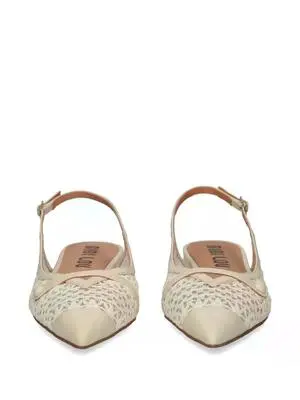 BIBI LOU Xaia Lace Pointed Pumps - Neutrals