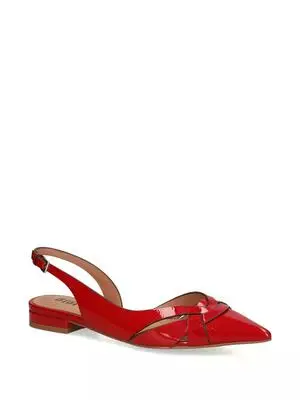 BIBI LOU Nolia Woven-strap Leather Pumps - Red