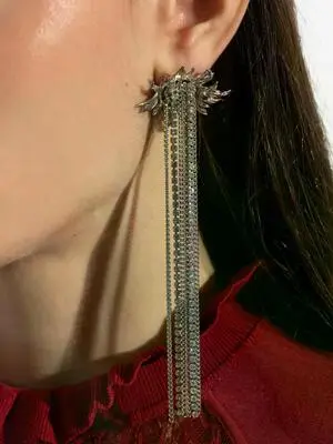 Alexander McQueen Flower-motif Drop Earrings