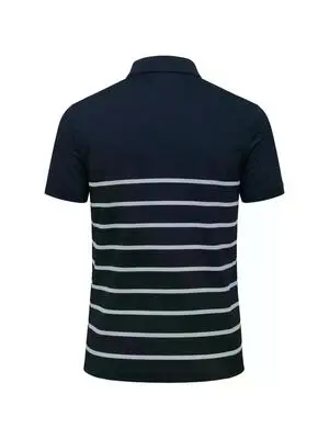 Paul & Shark Striped Pattern Polo Shirt - Blue
