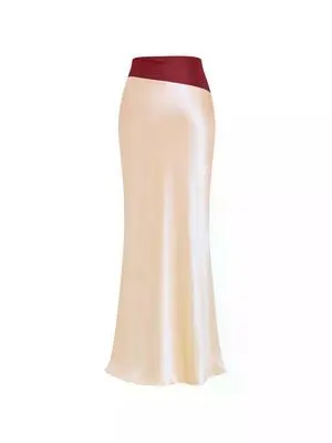 Patrizia Pepe Draped Satin Maxi Skirt