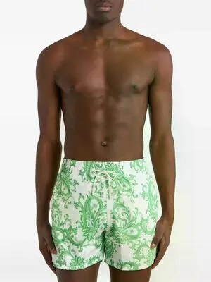 Etro Paisley Print Swim Shorts - White