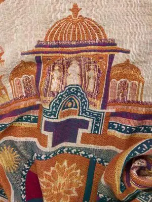 Etro Mandala Jacquard Cotton Blanket - Blue