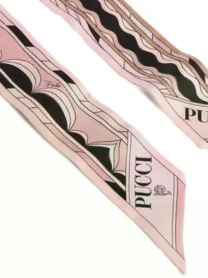 Emilio Pucci Mixed-print Silk Twill Scarf