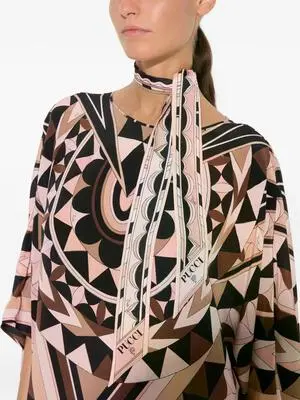 Emilio Pucci Mixed-print Silk Twill Scarf