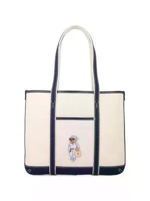 Polo Ralph Lauren Tote Bag With Polo Bear Appliqu - Neutrals