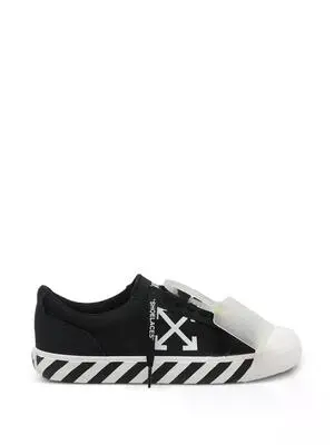 Off-White Vulcanized Logo-striped Sneakers - Black