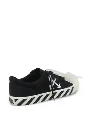 Off-White Vulcanized Logo-striped Sneakers - Black
