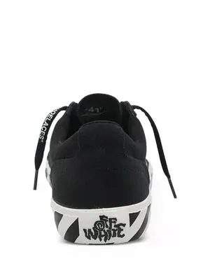 Off-White Vulcanized Logo-striped Sneakers - Black
