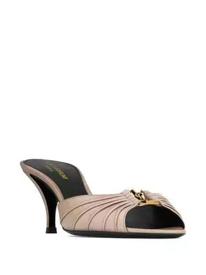 Saint Laurent Babylone Twisted-detail Leather Sandals