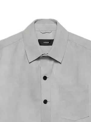 ARMA Dino Chest-pocket Suede Jacket - Grey