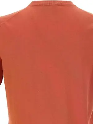 GRAN SASSO Short-sleeved Cotton Sweater - Orange