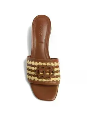Simkhai Sydney Woven-strap Sandals - Brown