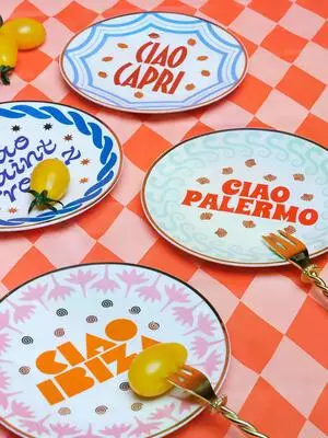 BITOSSI HOME Ciao Saint Tropez Round Plate