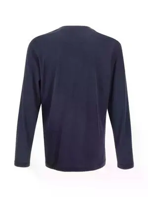 Eleventy Crew-neck Cotton Sweater - Blue