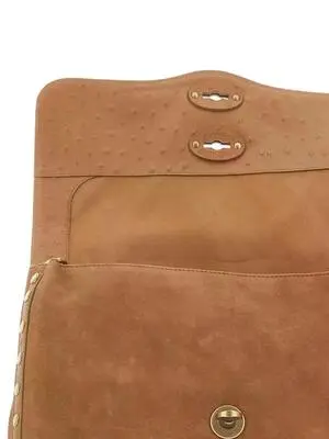 ZANELLATO Mini Postina Studded Suede Tote Bag - Neutrals