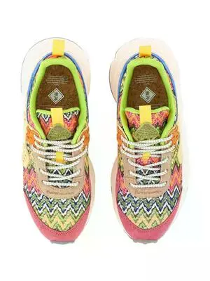 FLOWER MOUNTAIN Kotetsu Floral-details Sneakers - Neutrals