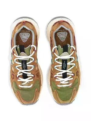 FLOWER MOUNTAIN Yamabushi Panelled Sneakers - Brown