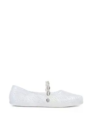 ANCIENT GREEK SANDALS Shell Embellished Ballet Flats - White