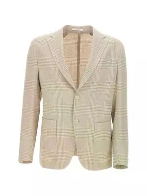 Eleventy Patterned Single-breasted Blazer - Neutrals