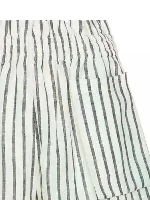 HEVRON Mira Striped Shorts - White