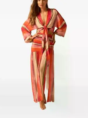 JBQ Striped Maxi Skirt - Orange