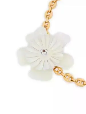 Chloé Tone Flower Detail Choker - Gold