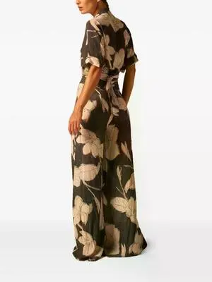 JBQ Floral-print Wide Leg Trousers