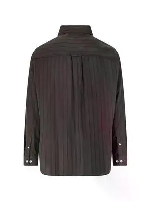 MFPEN Essay Striped-pattern Shirt - Brown