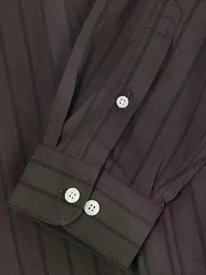 MFPEN Essay Striped-pattern Shirt - Brown
