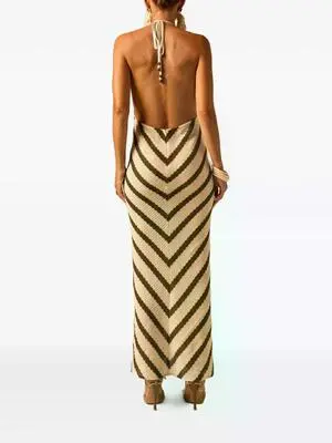 JBQ Striped Halterneck Maxi Dress