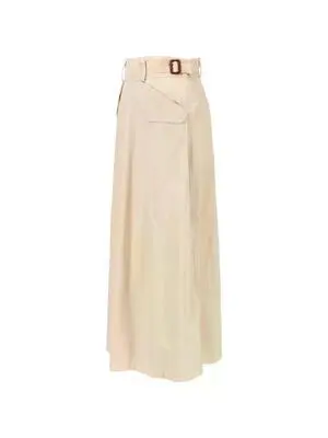 MONDRAIN A-line Midi Skirt With Flap Pockets