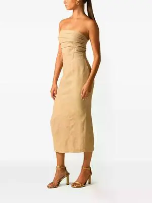 JBQ Bellucci Strapless Midi Dress - Neutrals