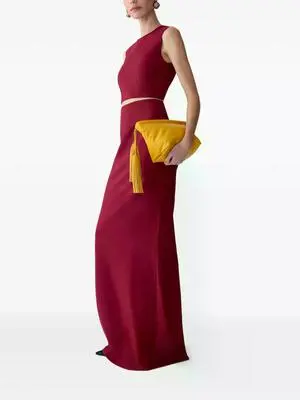 Carolina Herrera Sleeveless Cropped Top - Red