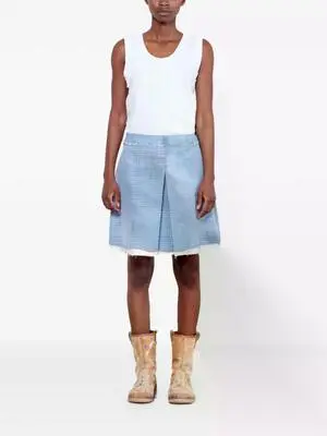 CAMIEL FORTGENS Checked Mini Pleated Skirt