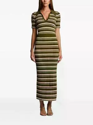 HEVRON Daisy Striped Polo Top