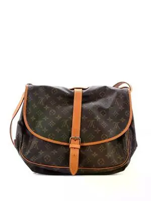 LOUIS VUITTON Saumur Handbag Monogram Canvas 35