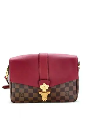 LOUIS VUITTON Clapton Handbag Damier And Leather Pm Crossbody Bag - Brown