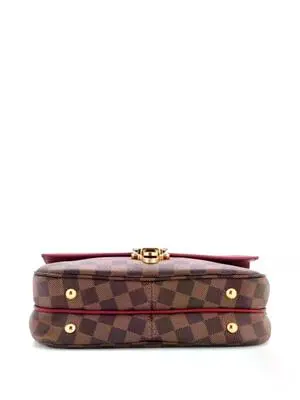 LOUIS VUITTON Clapton Handbag Damier And Leather Pm Crossbody Bag - Brown