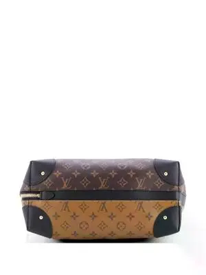 LOUIS VUITTON Triangle Softy Hobo Bag Reverse Monogram Canvas